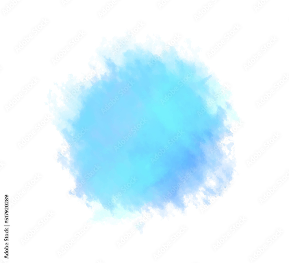 Colorful digital spot on isolated white. Colored aquarelle blotch. Hand ...