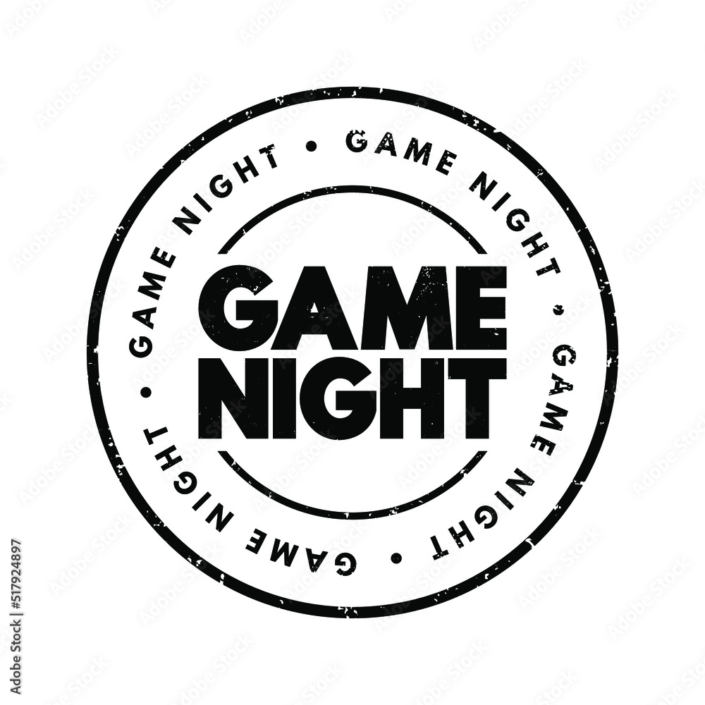 Game Night text stamp, concept background Stock Vector | Adobe Stock