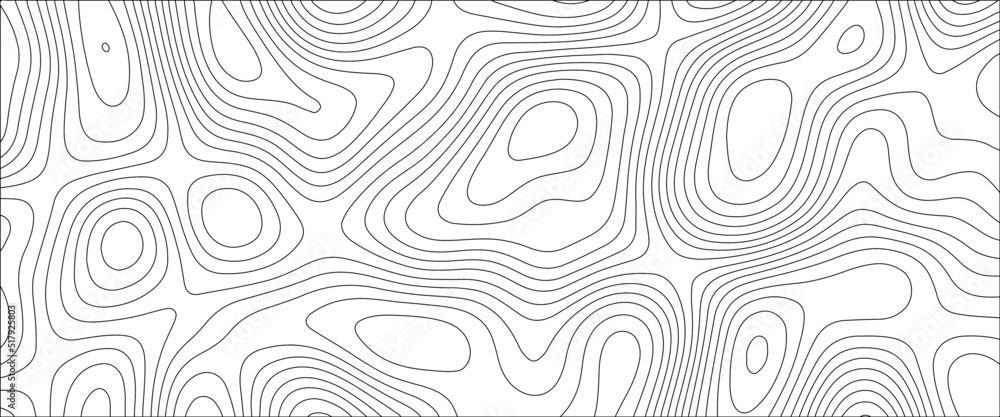 Abstract background with topographic line contour map background ...