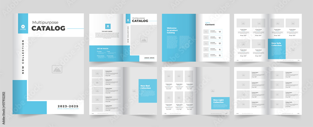 Catalog Design and Catalogue Template Layout Design Stock Vector ...