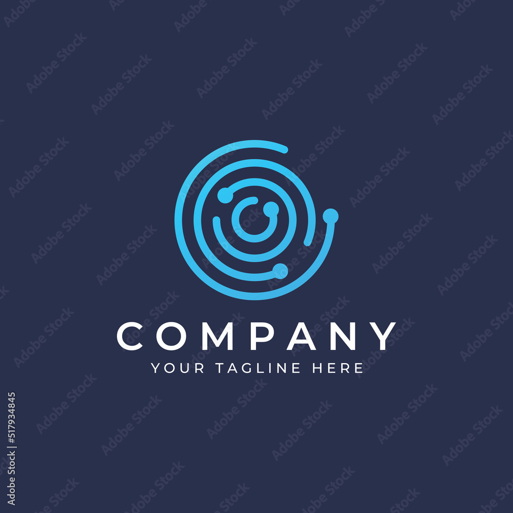 Abstract circle logo elements, circle lines, minimalist circles ...