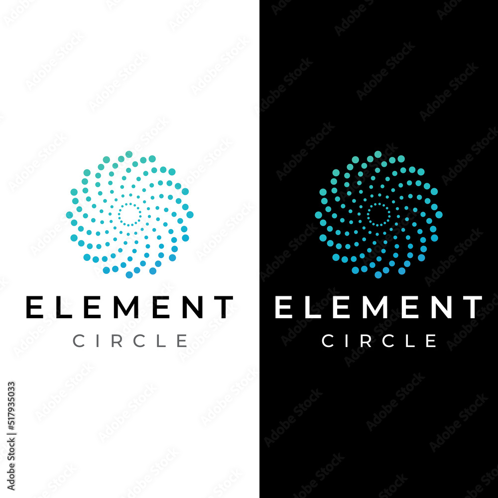 Abstract circle logo elements, circle lines, minimalist circles ...