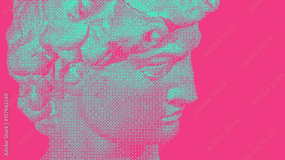 Modern creative concept video 4K with colored graphic sculpture. GIF ...