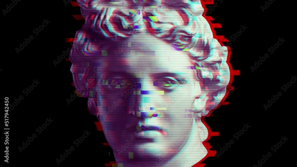 Modern creative concept video 4K with colored graphic sculpture. GIF ...