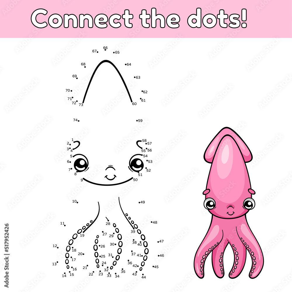 Vetor de Number game. Connect the dots. Educational dot to dot game for ...