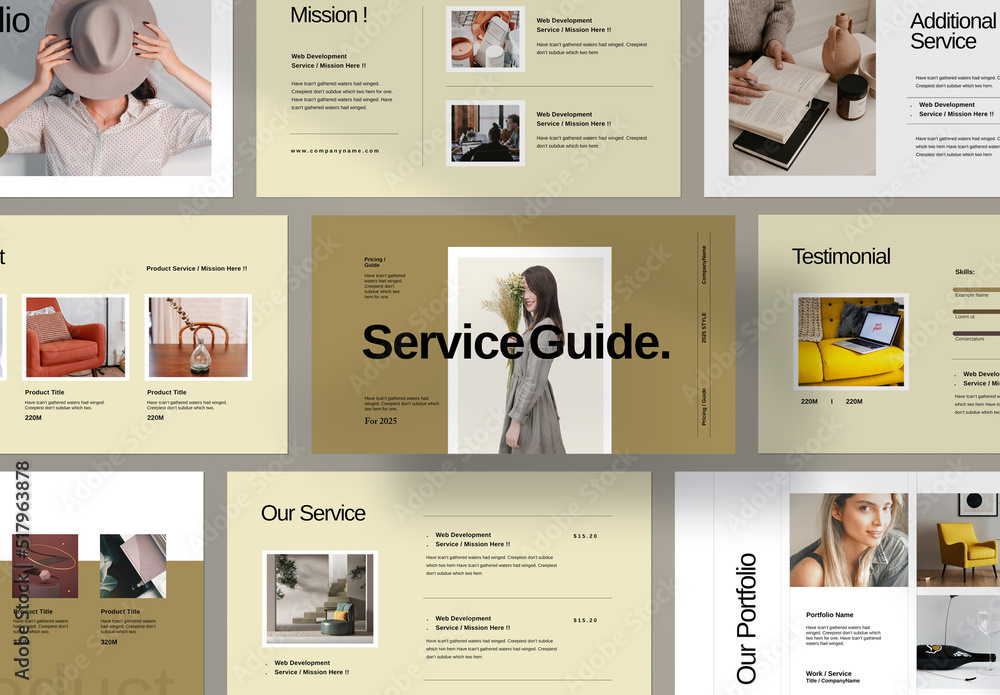 Service Guide Layout Stock Template | Adobe Stock