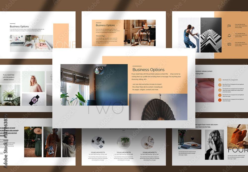 Minimal Presentation Layout Stock Template | Adobe Stock