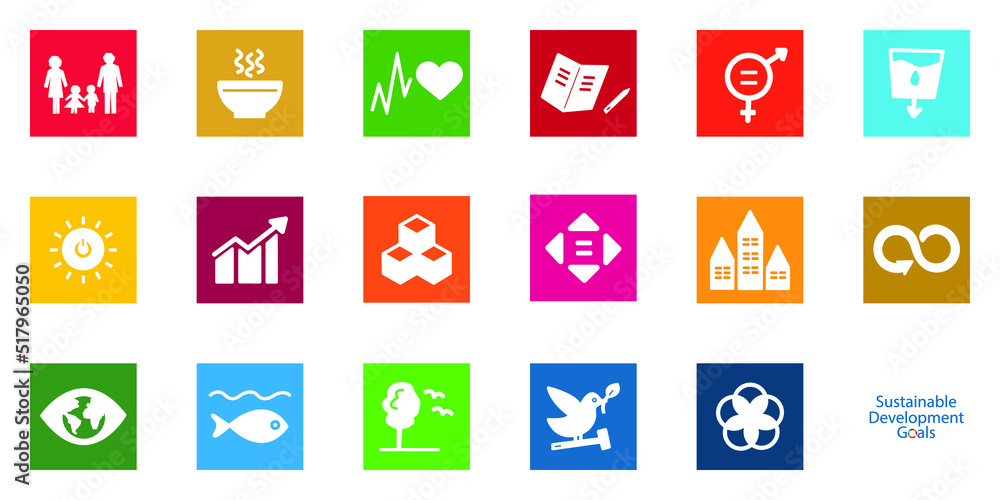 17 Sustainable Development Goals set by the United Nations General ...