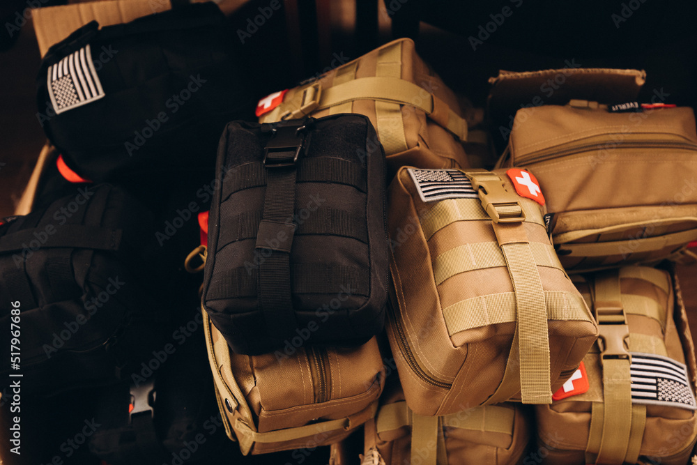 military medical bags, tactical medicine Stock Photo | Adobe Stock