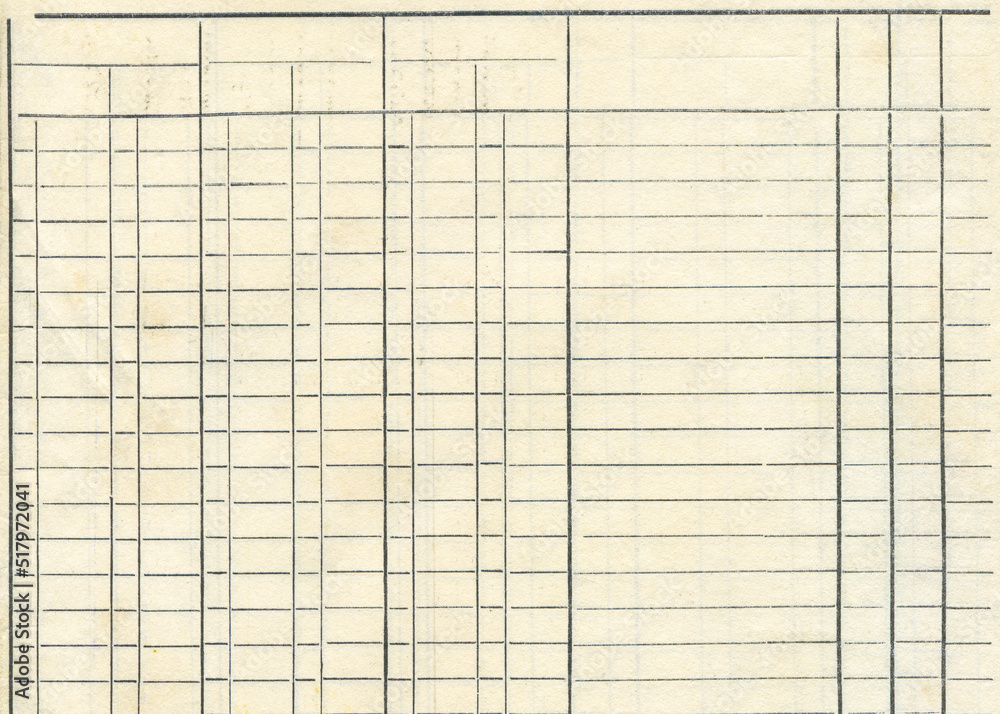 Retro photo lined paper texture. Vintage paper blank with stamp. Old ...