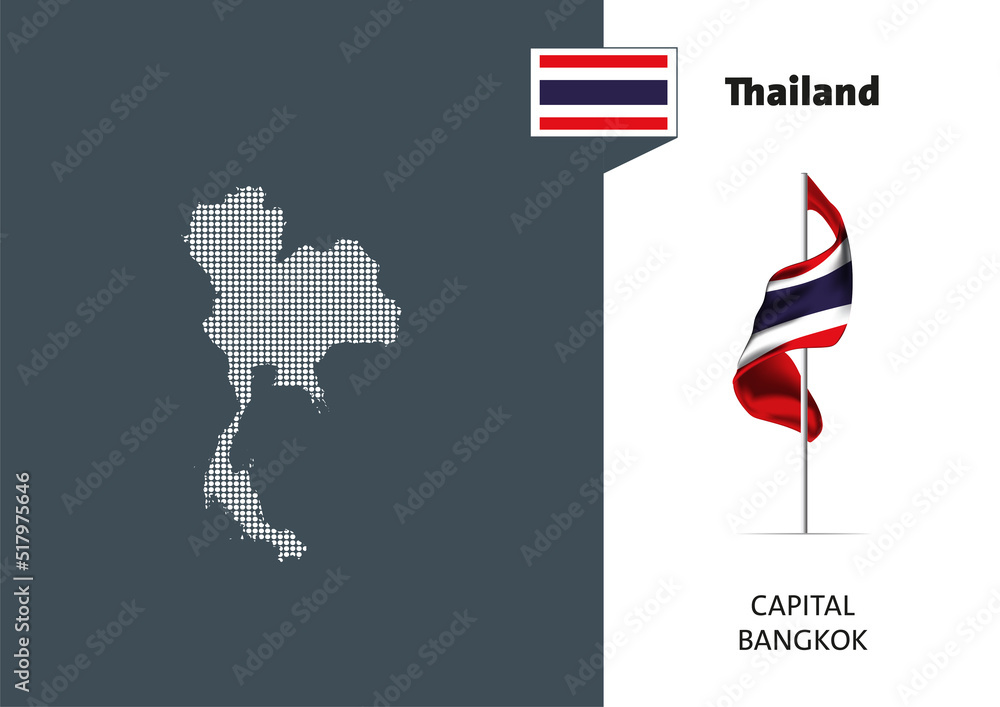 Thailand Flag Map