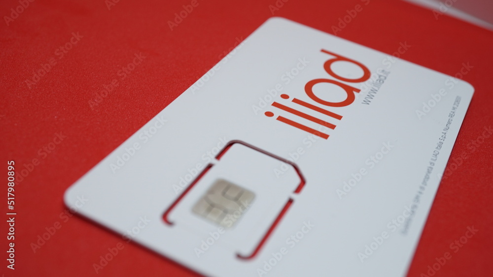 multi-format Sim of Iliad, the French low cost operator founded by ...
