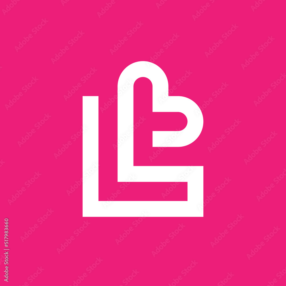 Letter L heart LT creative logo design Stock Vector | Adobe Stock