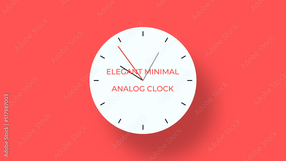Elegant Minimal Analog Clock Overlay Title Stock Template | Adobe Stock