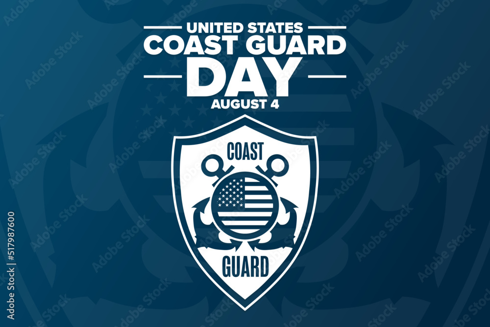 United States Coast Guard Day. August 4. Holiday concept. Template for ...