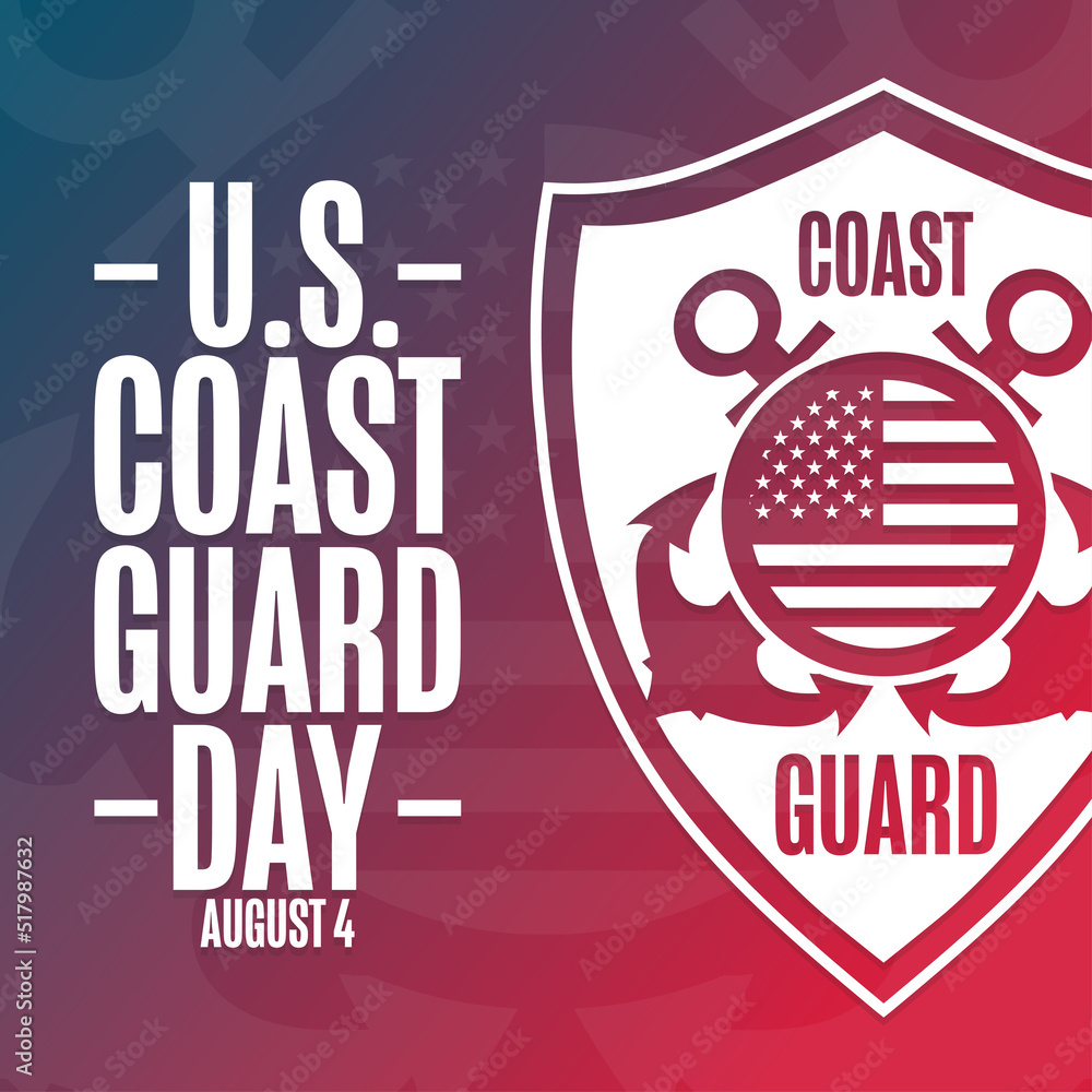 United States Coast Guard Day. August 4. Holiday concept. Template for ...