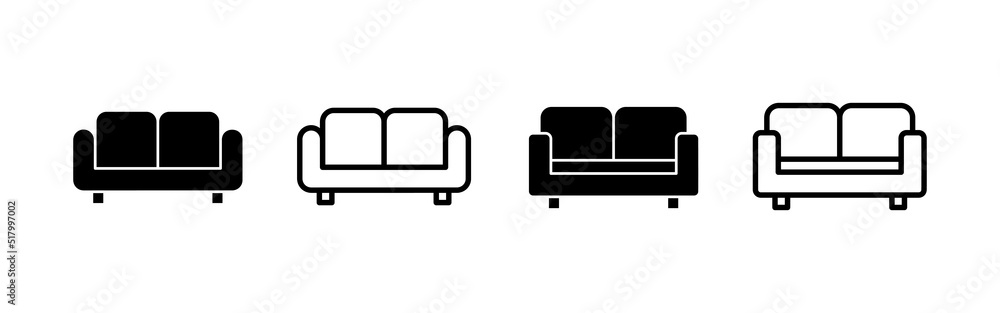 Sofa icon vector. sofa sign and symbol. furniture icon Stock Vector ...