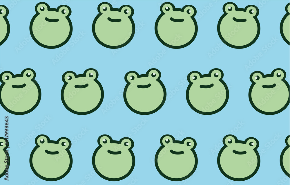 Patrón de sapitos tiernos. Stock-Illustration | Adobe Stock
