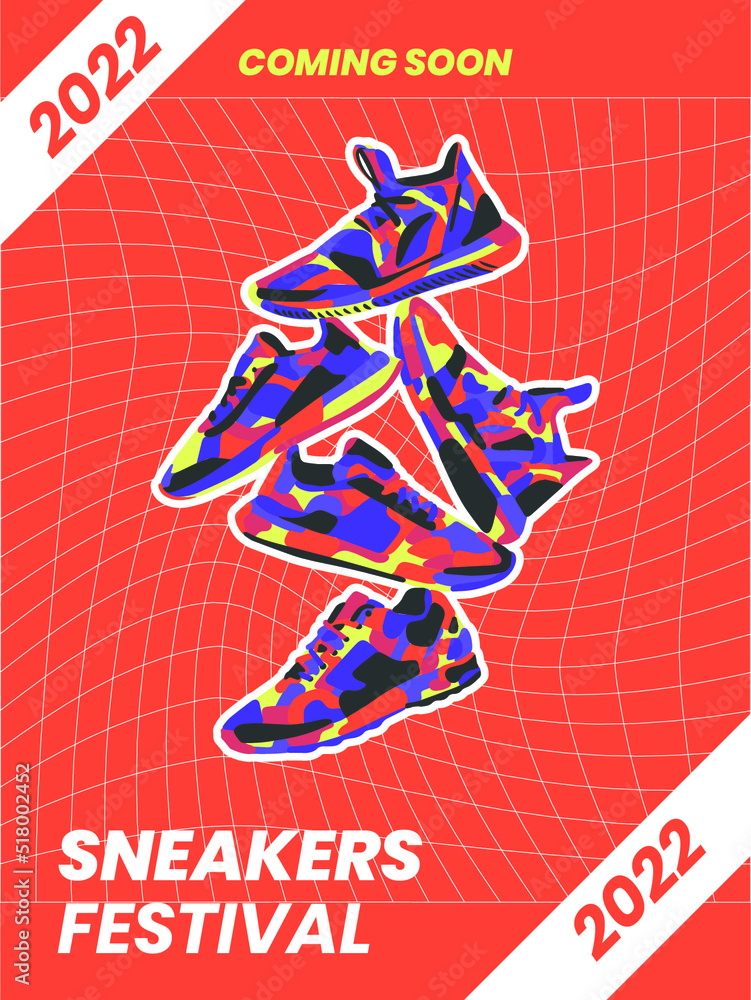 Modern Pop Art Colourful Style Poster Design Stock Vector | Adobe Stock