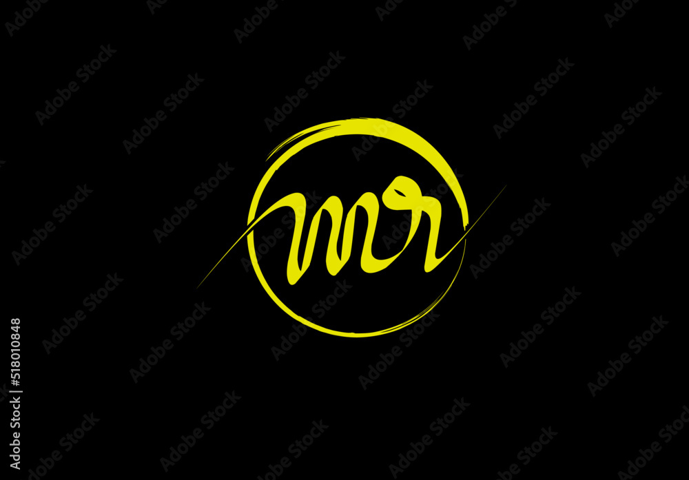 Mr rm m r handwritten logo Stock Vector | Adobe Stock