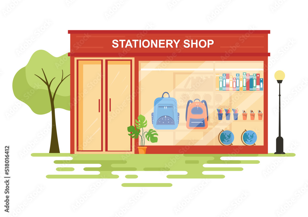 Stationery Store Building for Buying School Supplies Like a Book ...