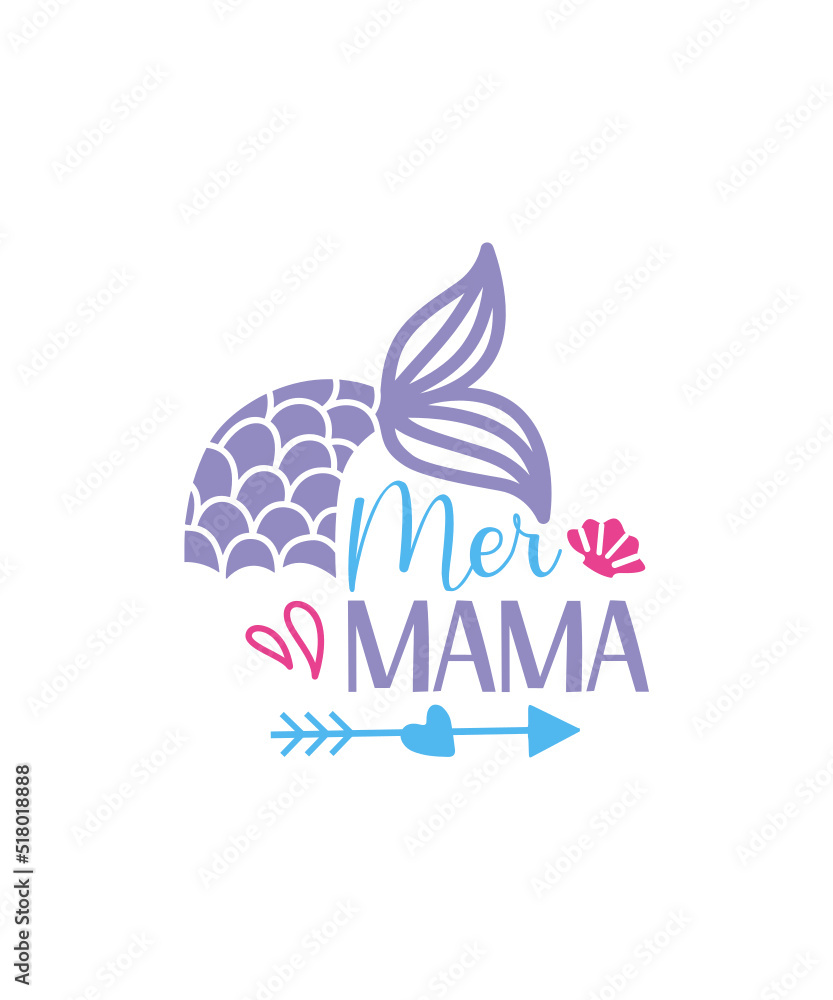 Mermaid SVG Bundle, Mermaid Monogram svg, cute mermaid, Mermaid clipart ...