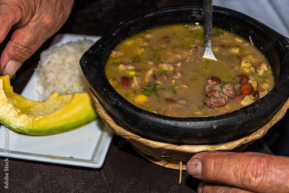 una provocativa y tradicional sopa colombiana Stock Photo | Adobe Stock
