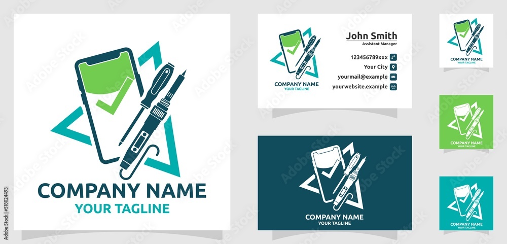 Smartphone service mobile phone repair phone service logo maintenance ...