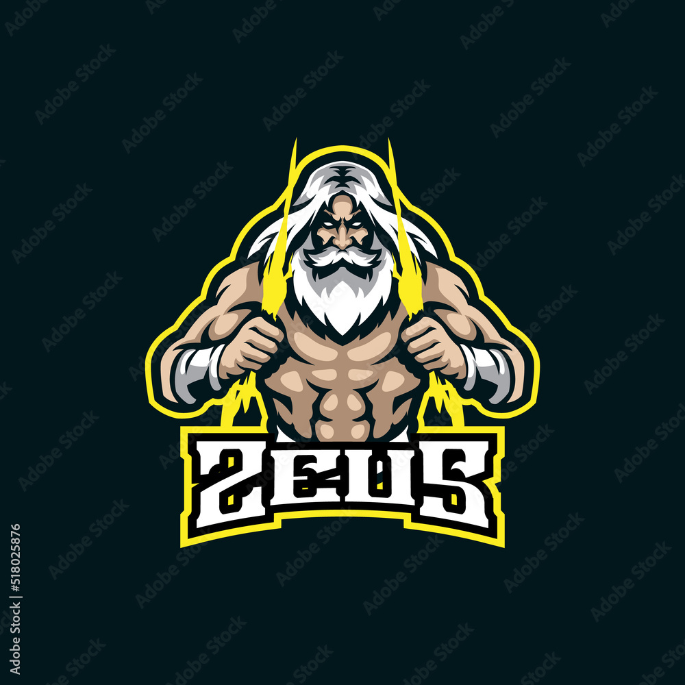 Vetor de Zeus mascot logo design vector with modern illustration ...