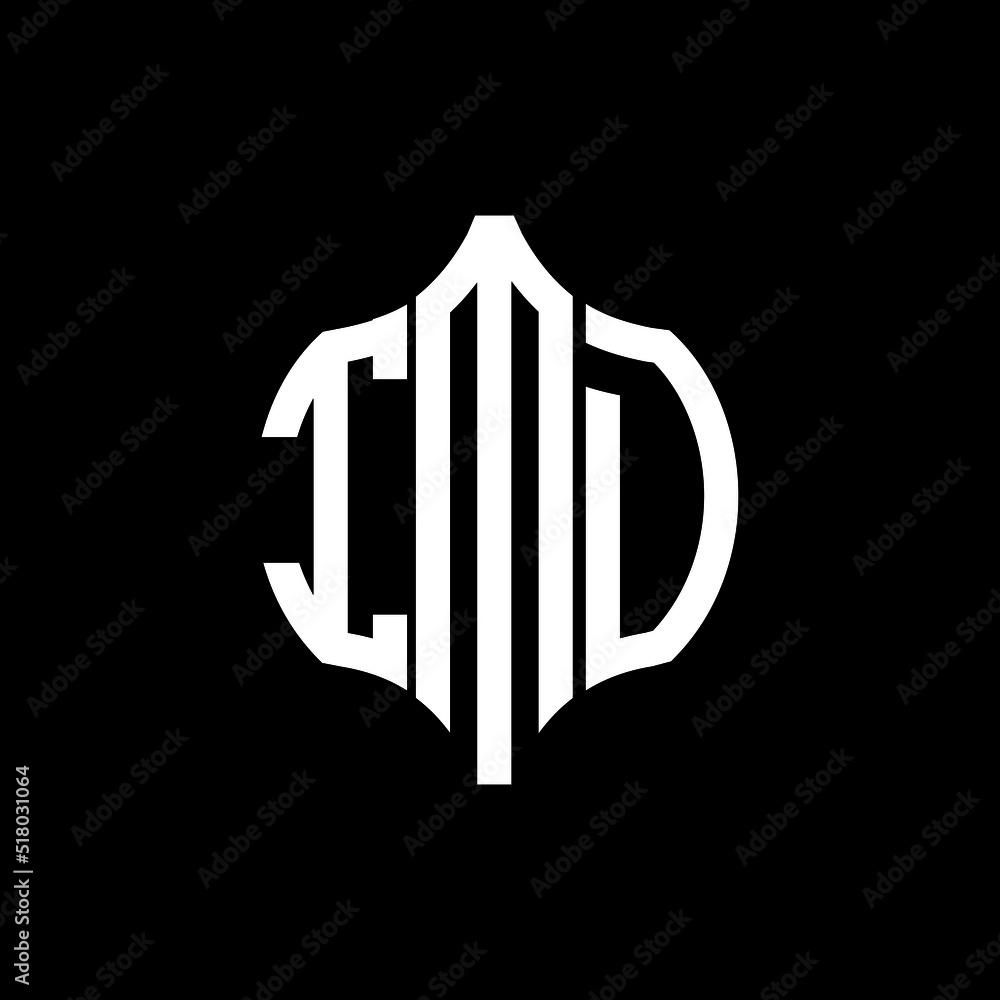 IMD letter logo. IMD best black background vector image. IMD Monogram ...