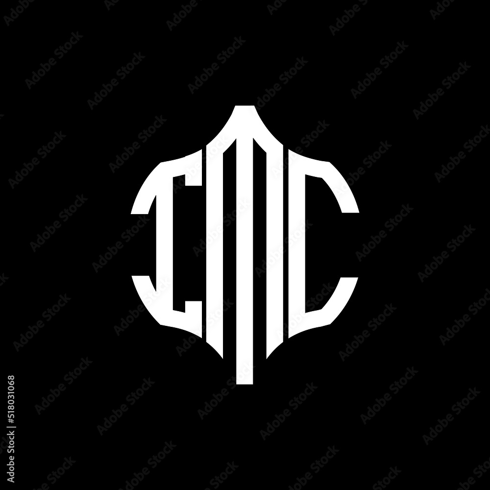 IMC letter logo. IMC best black background vector image. IMC Monogram ...