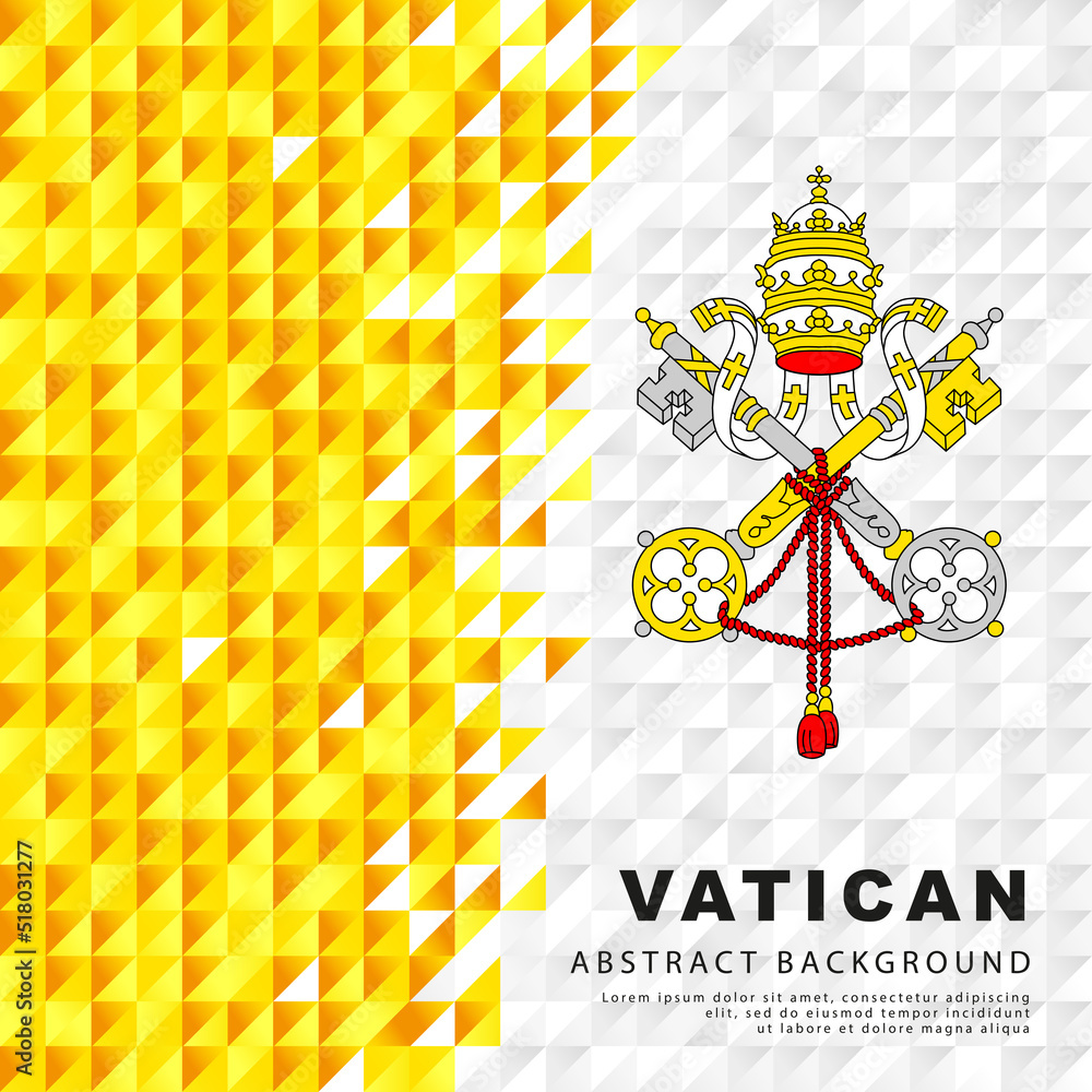 Flag of the Vatican. Abstract background of small triangles in the form ...