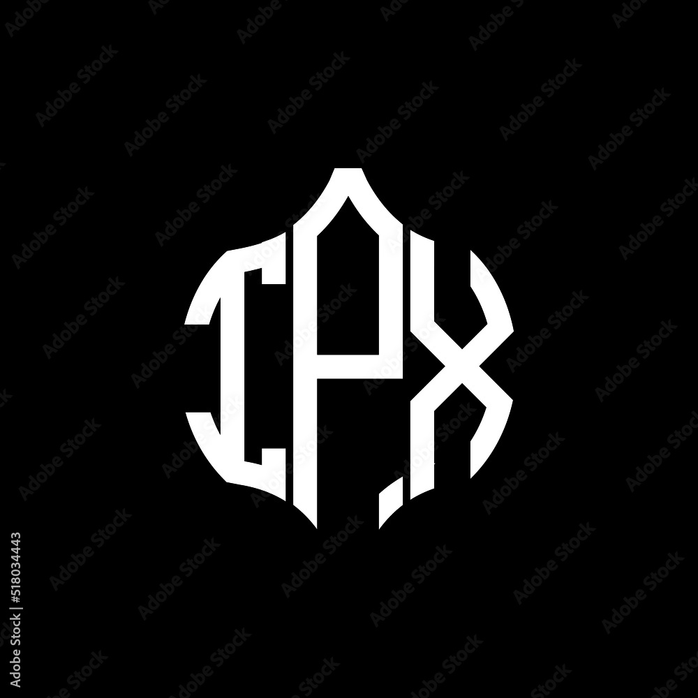 IPX letter logo. IPX best black background vector image. IPX Monogram ...
