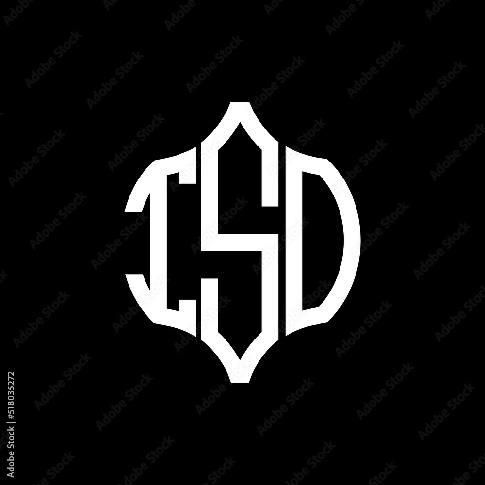 ISO letter logo. ISO best black background vector image. ISO Monogram ...