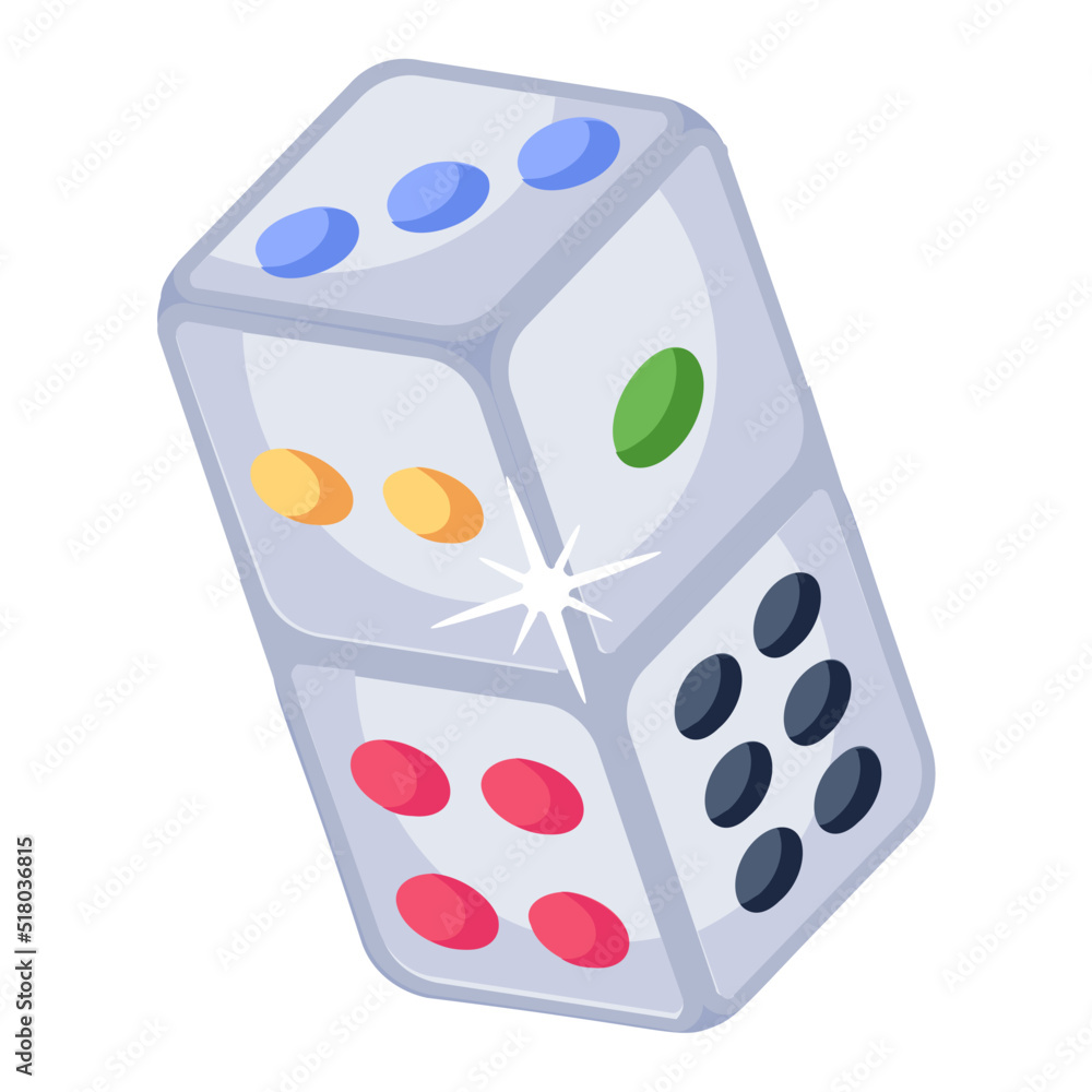 Cube with numbers, dice icon design Stock Vector | Adobe Stock