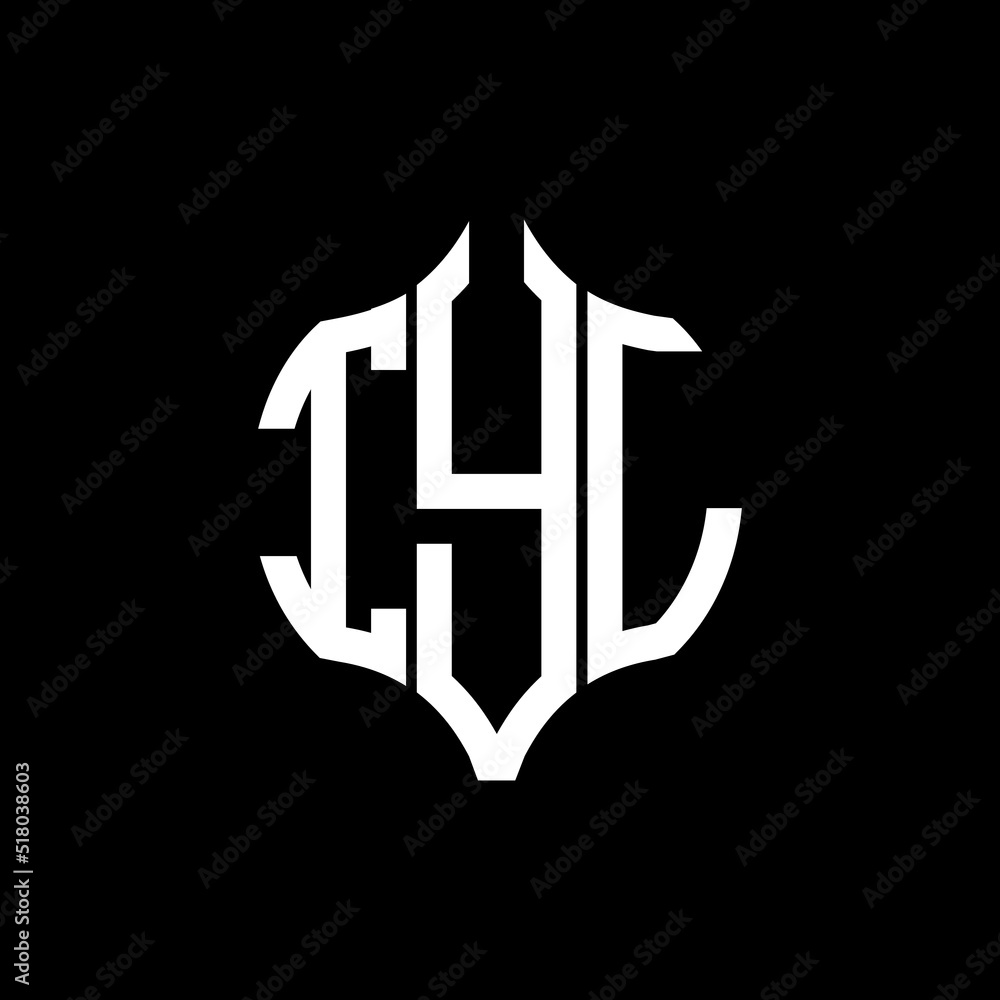 IYL letter logo. IYL best black background vector image. IYL Monogram ...