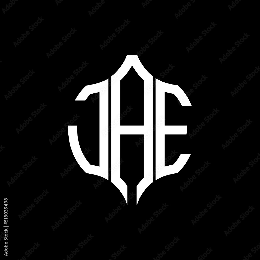 JAE letter logo. JAE best black background vector image. JAE Monogram ...