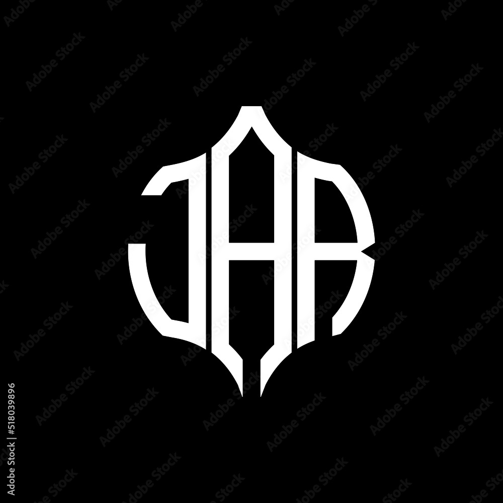 JAR letter logo. JAR best black background vector image. JAR Monogram ...