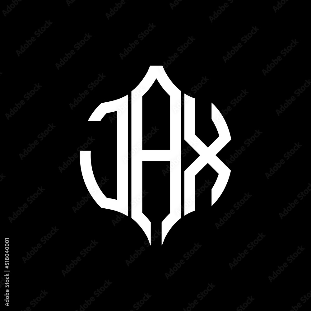 JAX letter logo. JAX best black background vector image. JAX Monogram ...