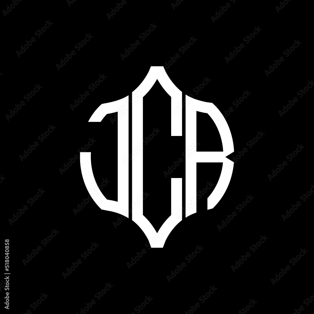 JCR letter logo. JCR best black background vector image. JCR Monogram ...