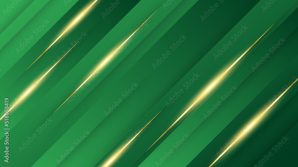 Luxury green gold abstract background. Vector illustration for ...