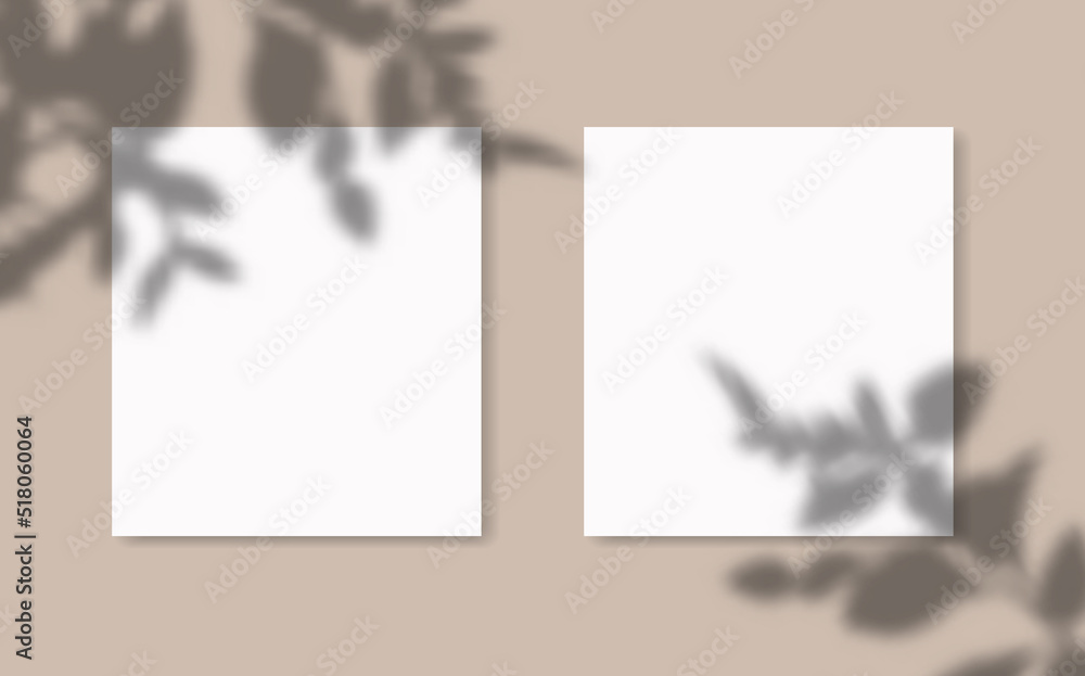 Drop shadow overlay effect on sheets of paper.Modern minimalist style ...