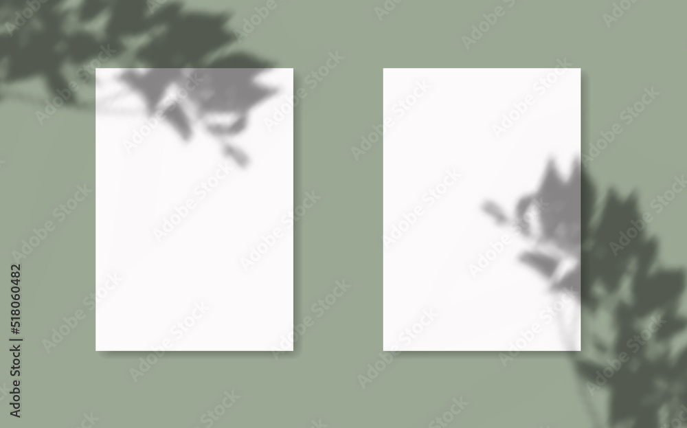 Drop shadow overlay effect on sheets of paper.Modern minimalist style ...