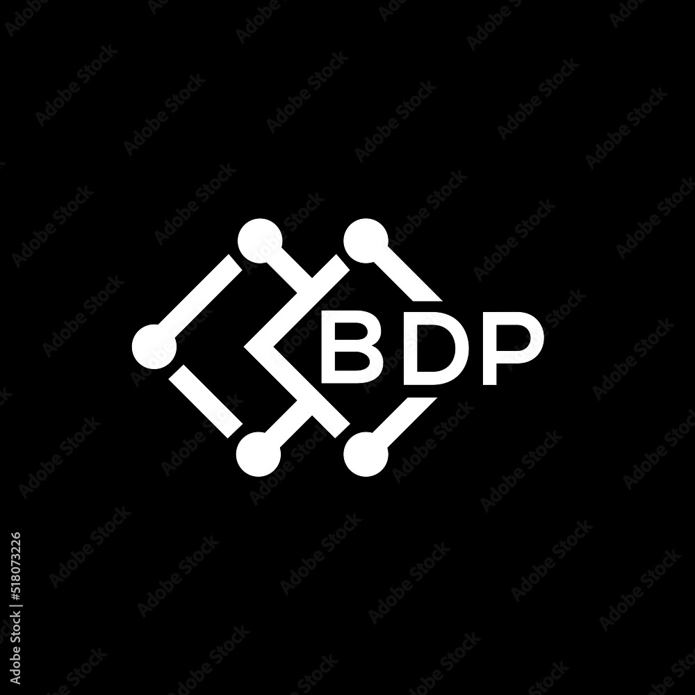 BDP letter technology logo design.BDP creative initial letter logo ...