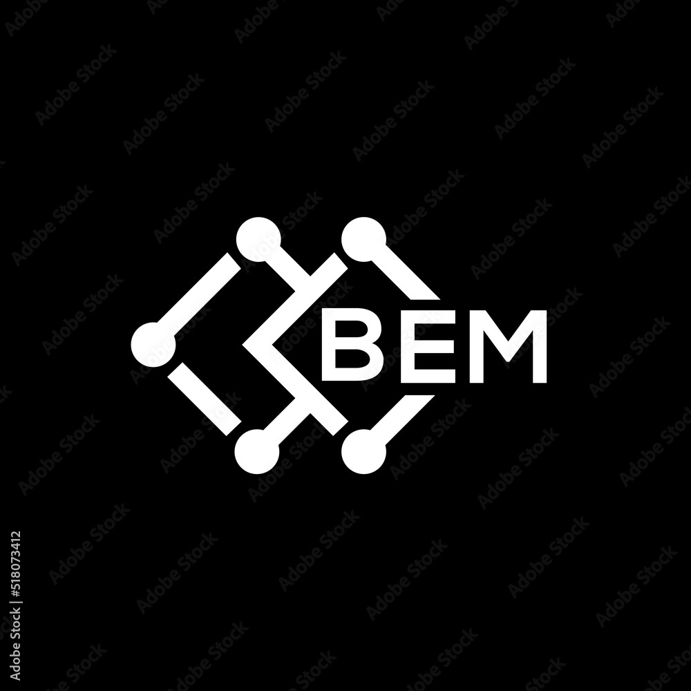 BEM letter technology logo design.BEM creative initial letter logo ...