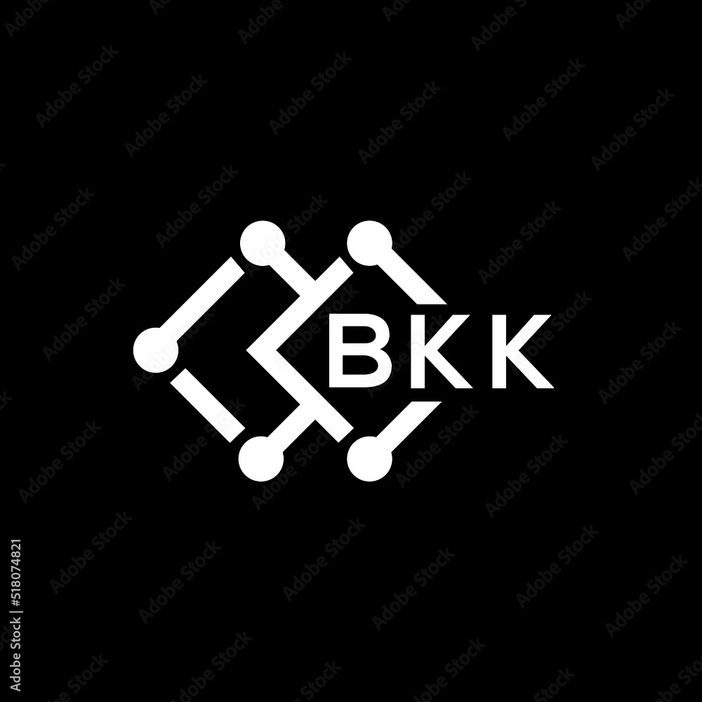 BKK letter technology logo design. BKK creative initial letter logo ...