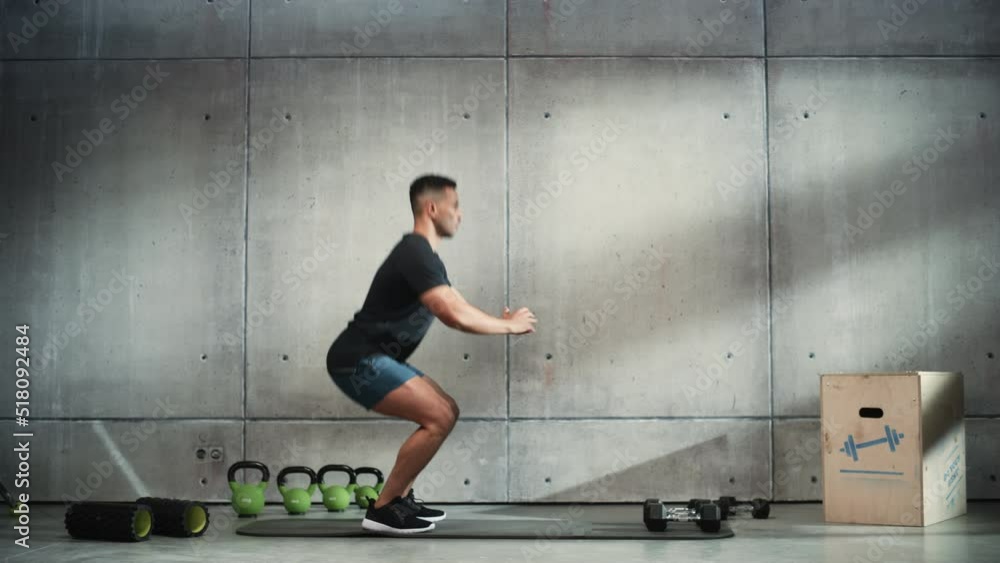 Online Workout Service: Professional Trainer Explaining Exercise ...