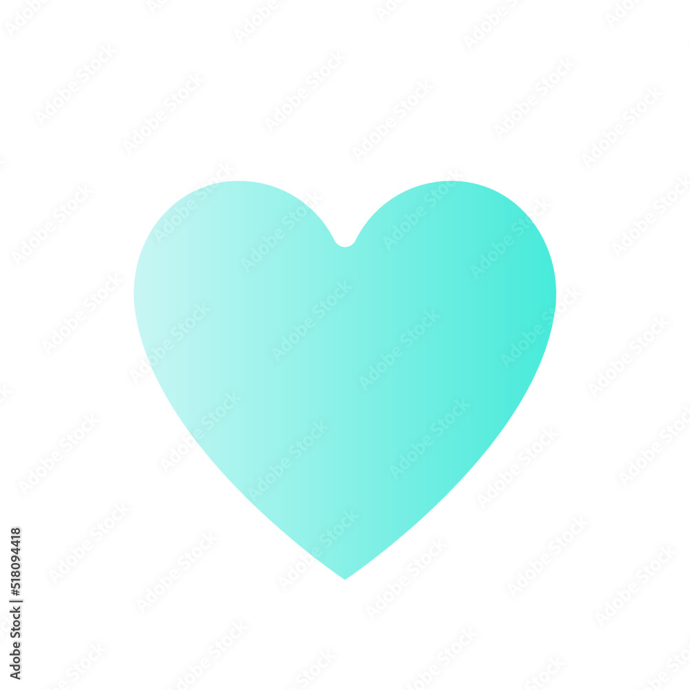 Heart flat gradient color ui icon. Like button. Expressing love ...