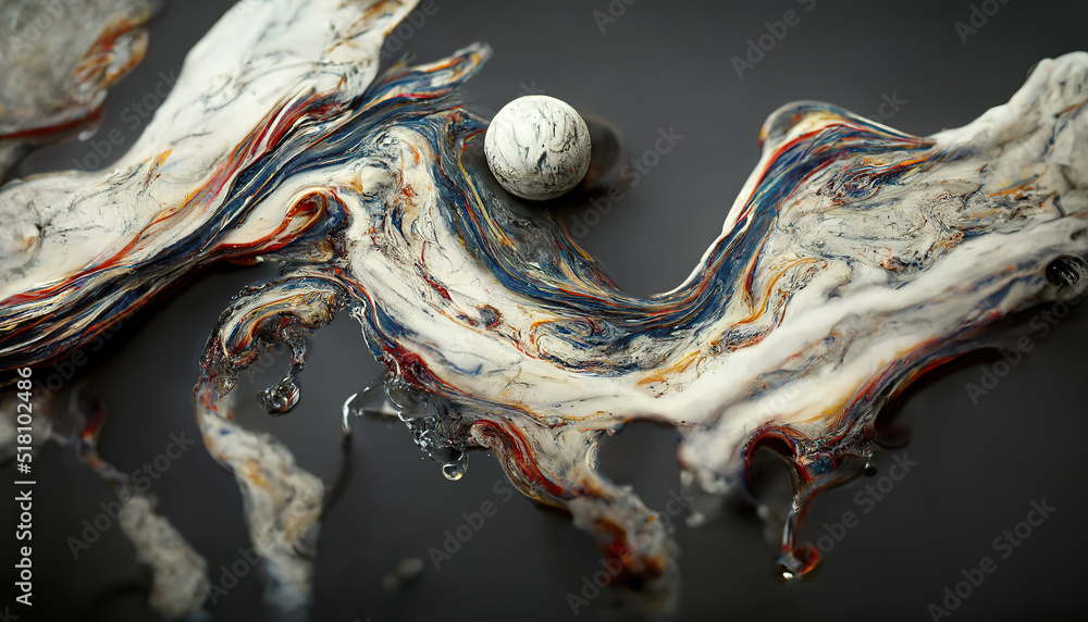 Mixing acrylic paint, liquid paint abstract background. Beautiful ...