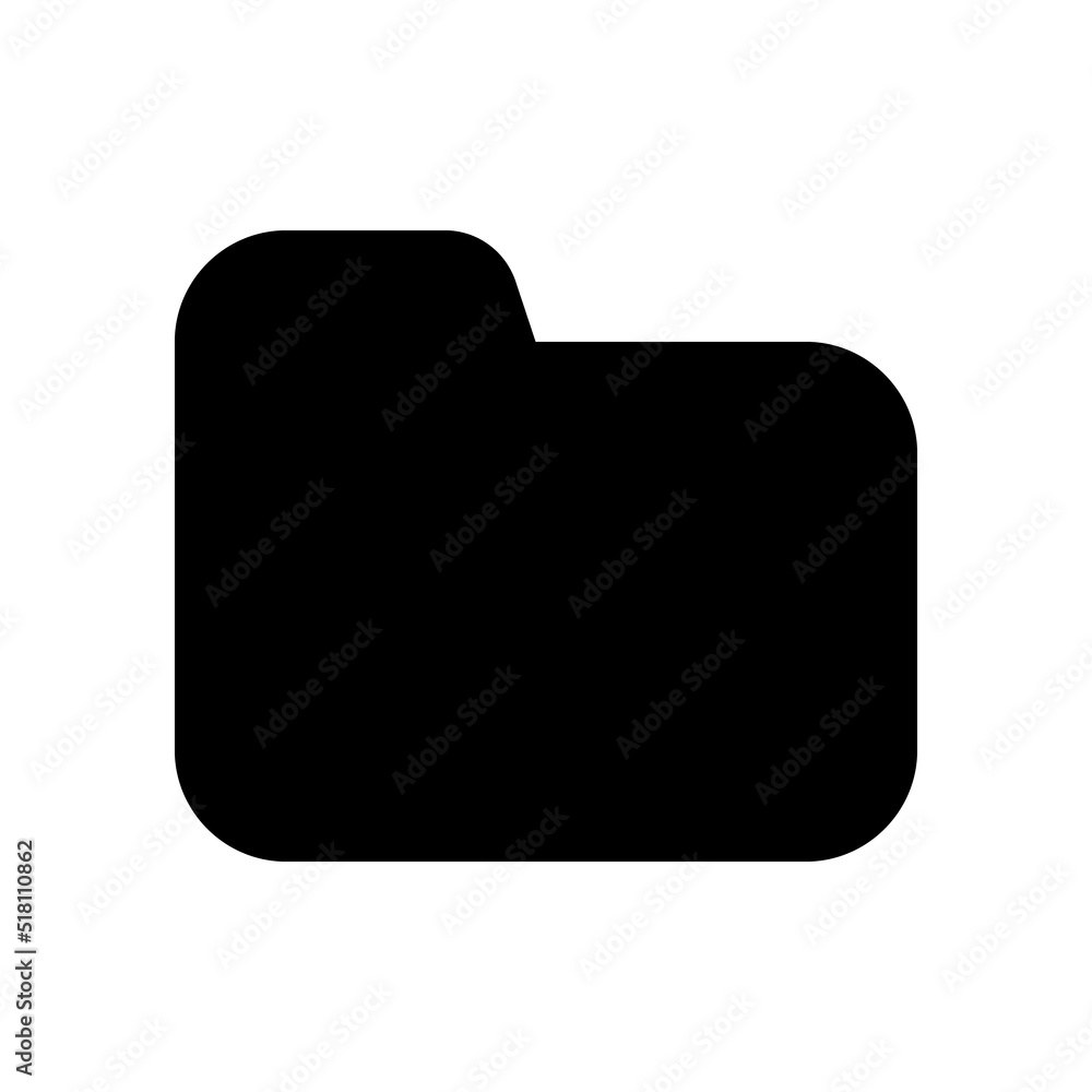 Folder black glyph ui icon. Files storage. Directory. Desktop ...